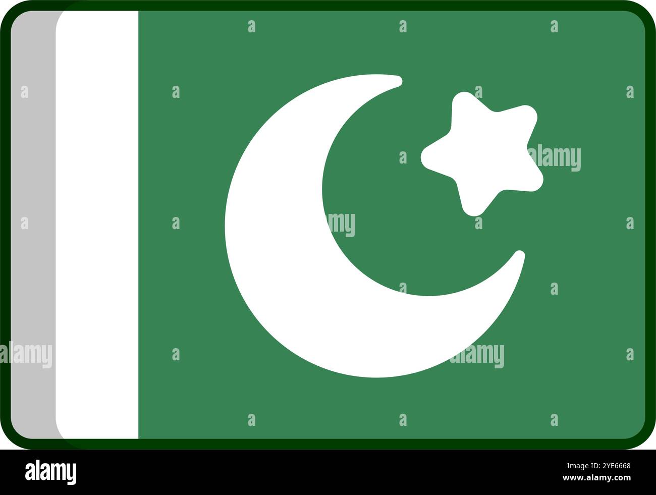 Simple Pakistani flag icon. Editable vector Stock Vector Image & Art ...