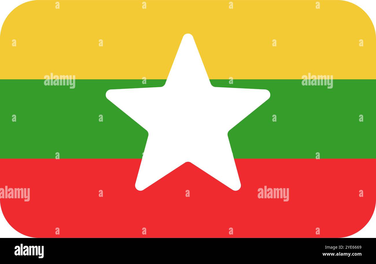 White myanmar flag Stock Vector Images - Alamy