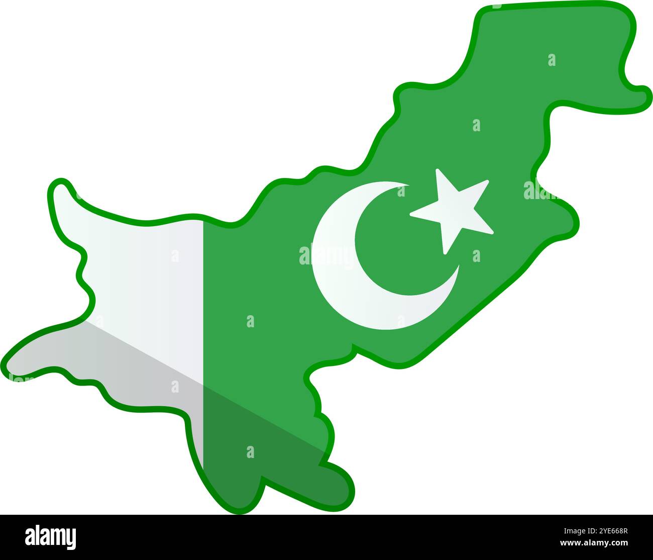 Pakistan map of Pakistani flag design. Editable vector Stock Vector ...
