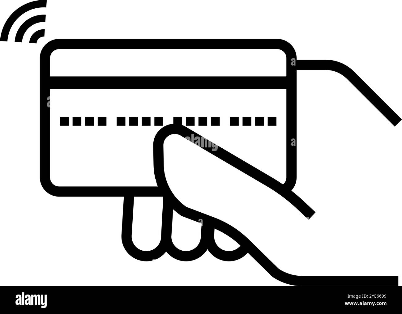 Contactless card icon credit Black and White Stock Photos & Images - Alamy
