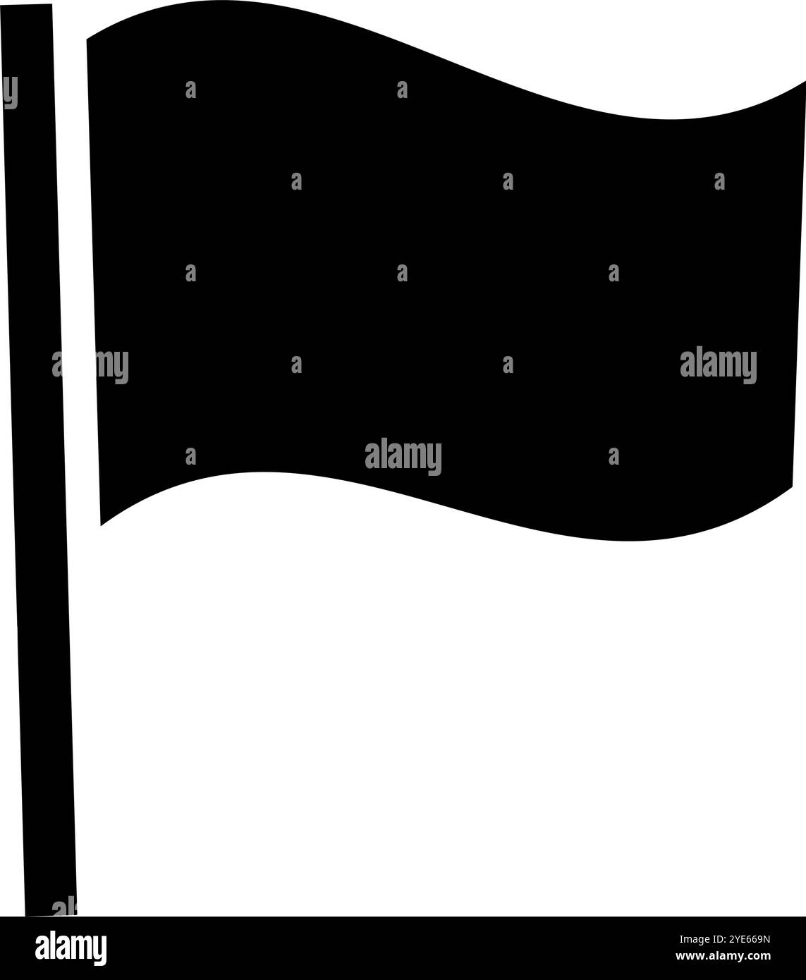 Fluttering flag silhouette icon. Marker. Editable vector Stock Vector ...