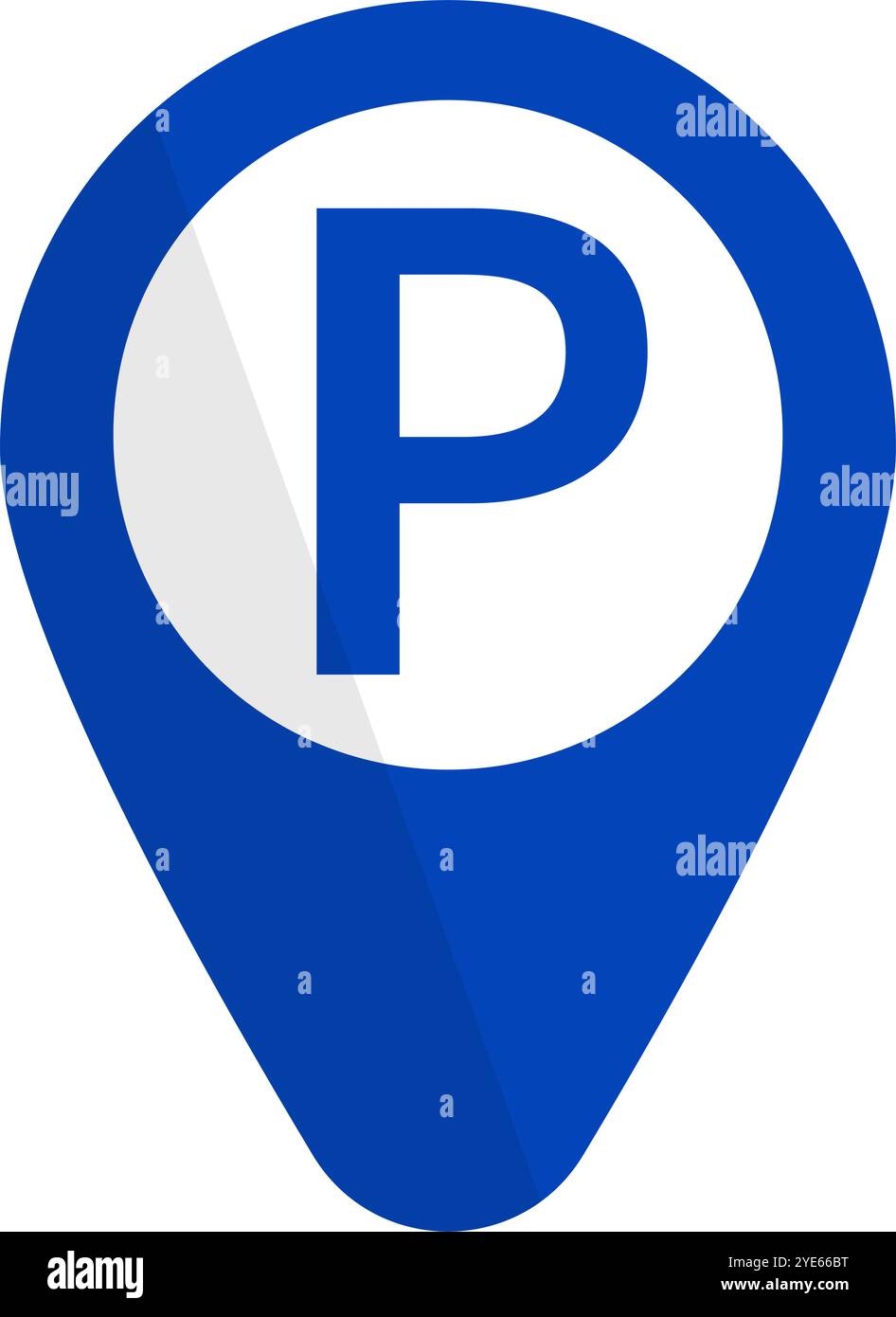 Parking map pin icon. Parking area location information. Editable ...