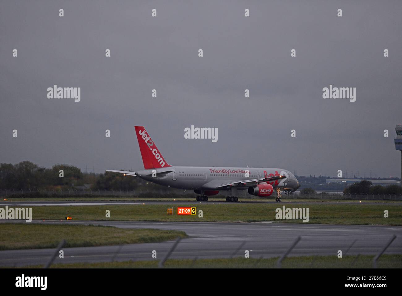 JET2 BOEING 757-21B, G-LSAI, departing LIVERPOOL JOHN LENNON AIRPORT ...