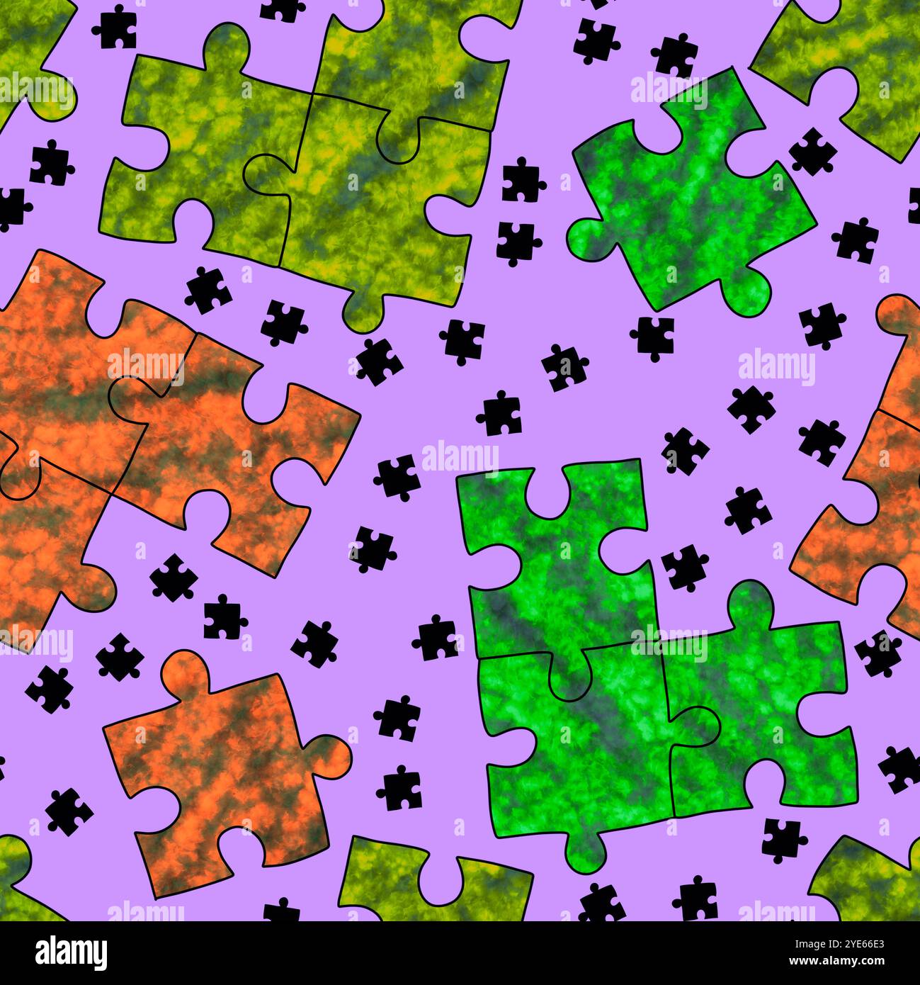 Cartoon kids game seamless puzzle pattern for wrapping paper and ...