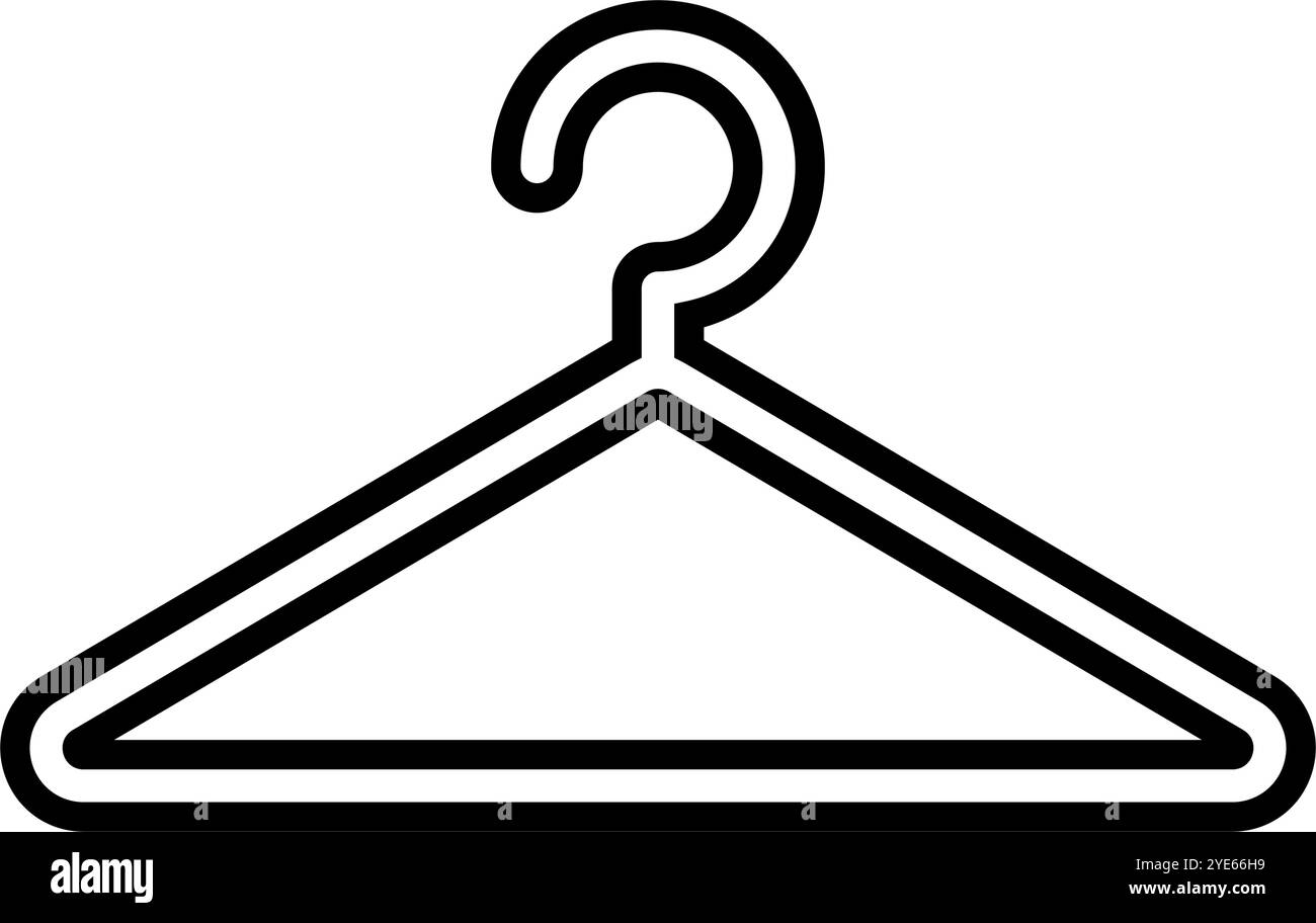 Clothing hanger silhouette Black and White Stock Photos & Images - Alamy