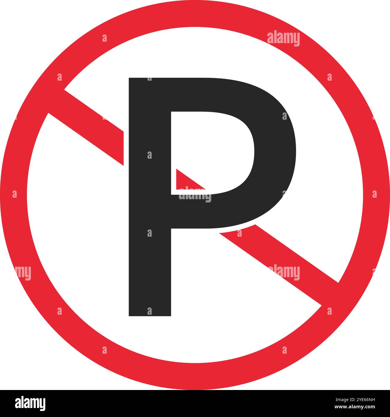Parking strictly prohibited sign. No Parking sign. Editable vector ...