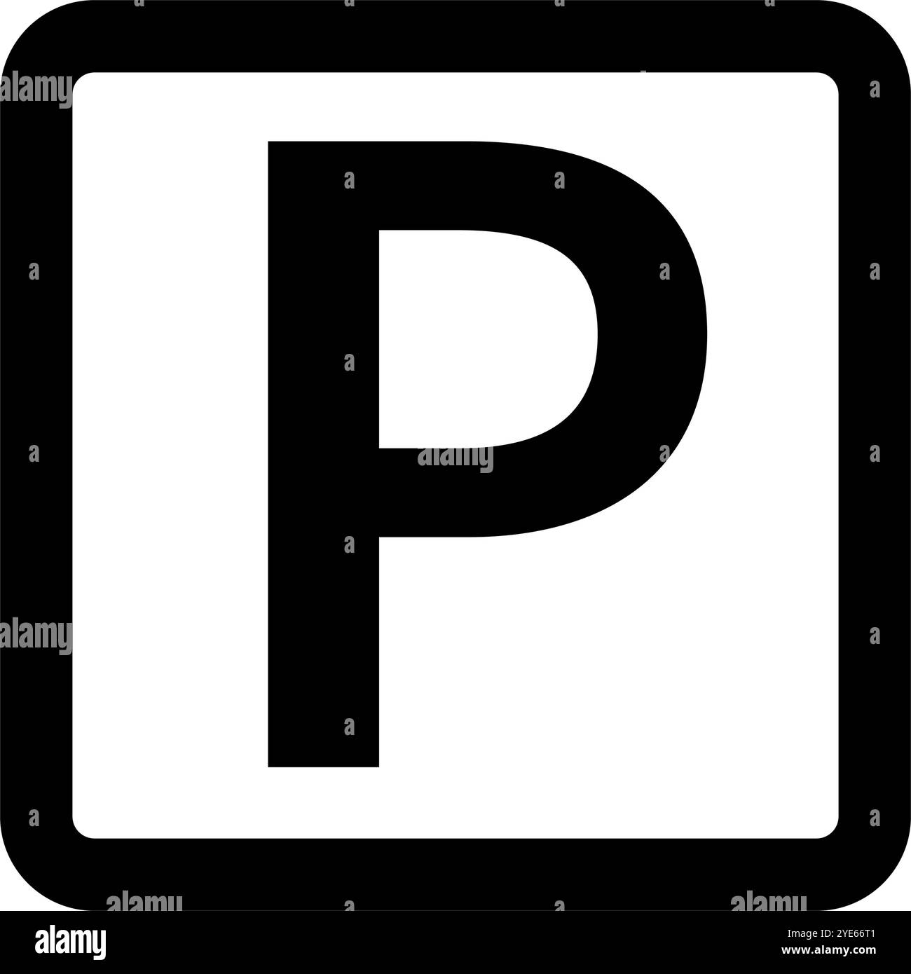 Simple parking lot guide sign. Editable vector Stock Vector Image & Art ...