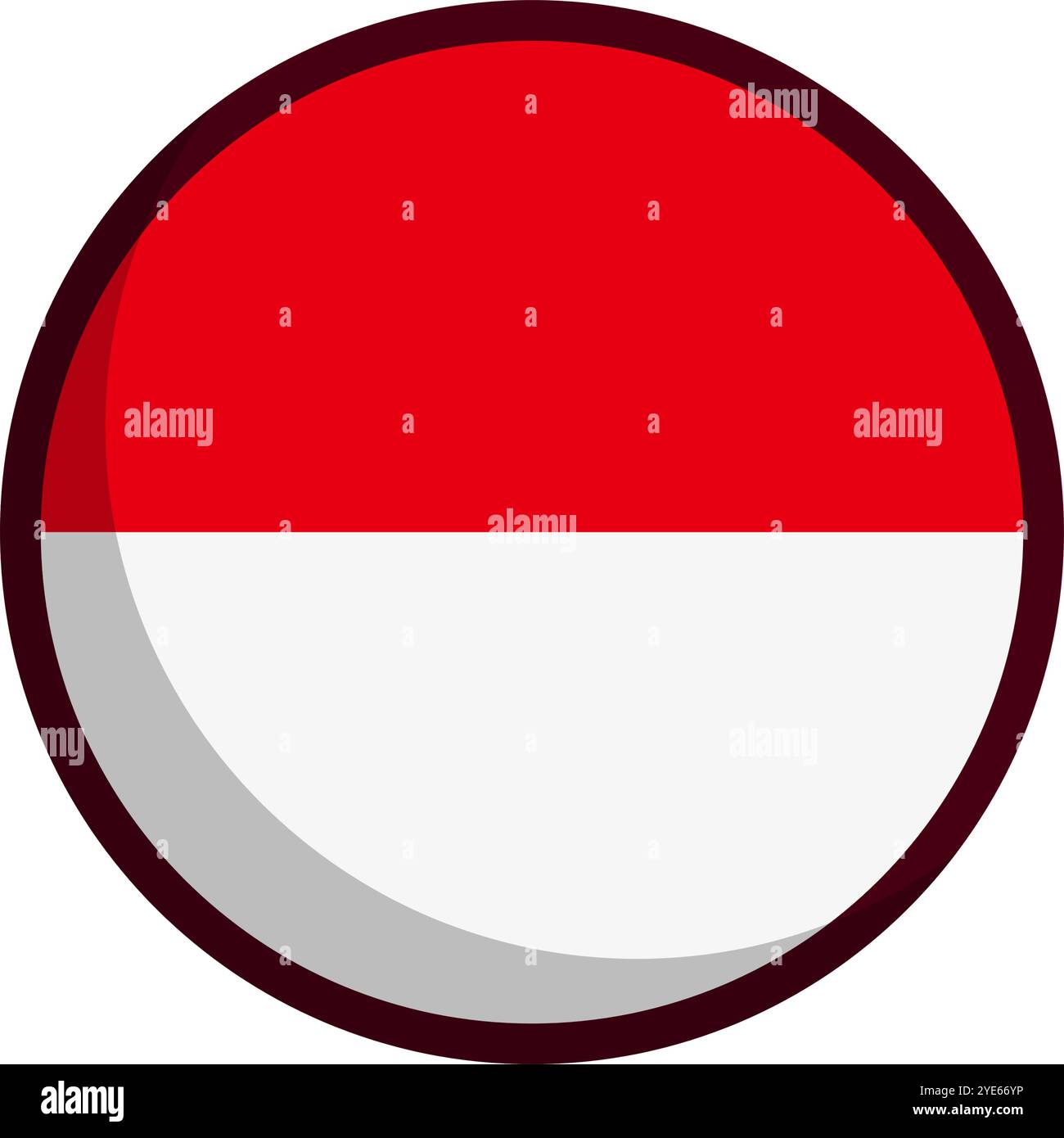 Round Indonesian flag icon. Indonesia. Editable vector Stock Vector ...