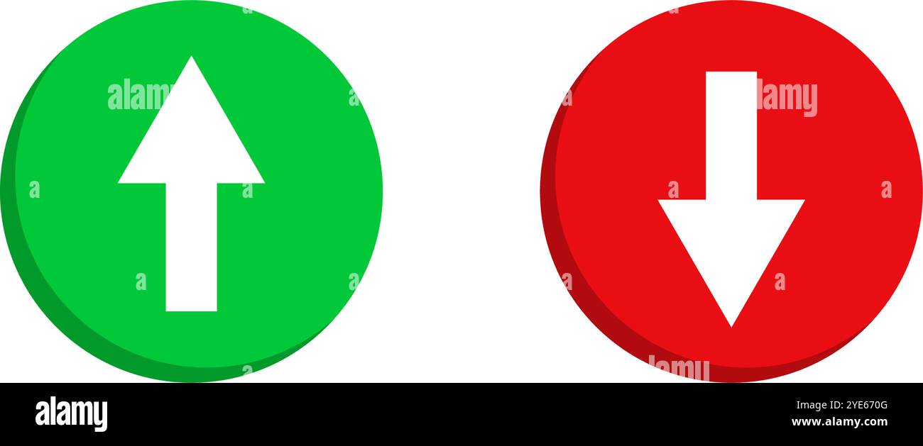 Down arrow value diagram Cut Out Stock Images & Pictures - Alamy