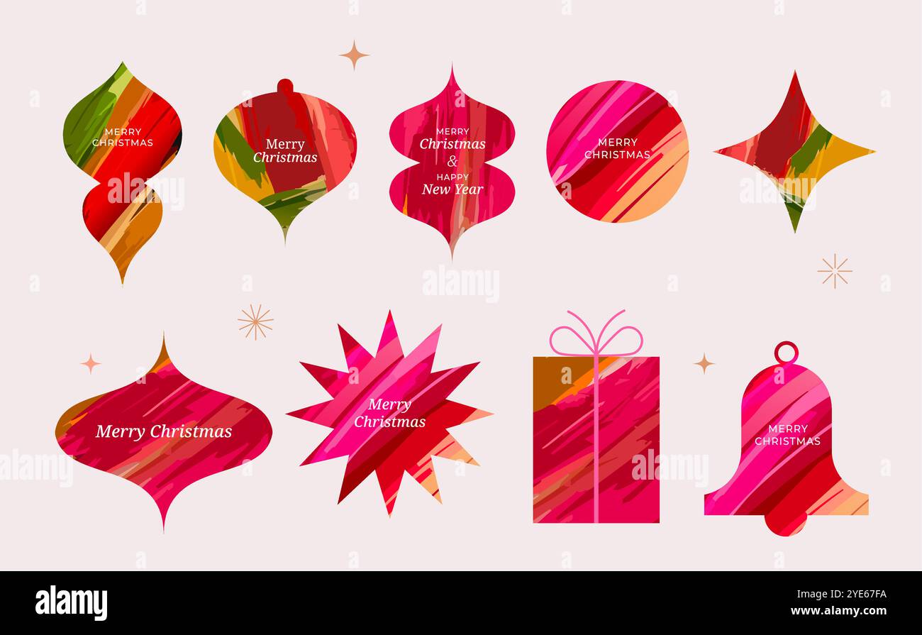 Luxury gold christmas tree decorations Stock Vector Images - Alamy