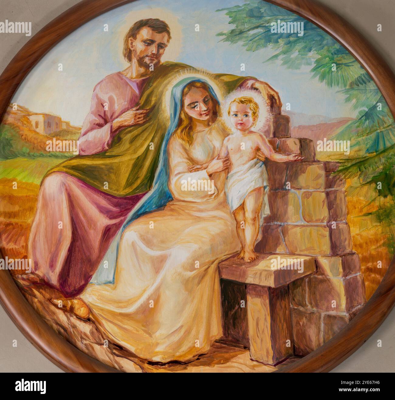 ASTI, ITALY - SEPTEMBER 11, 2024: The painting of Holy Family in the ...