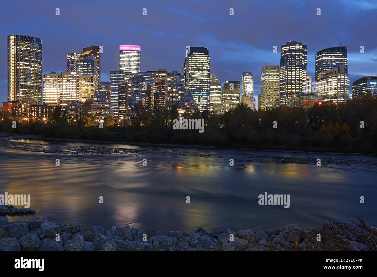 Calgary downtown night hi-res stock photography and images - Alamy