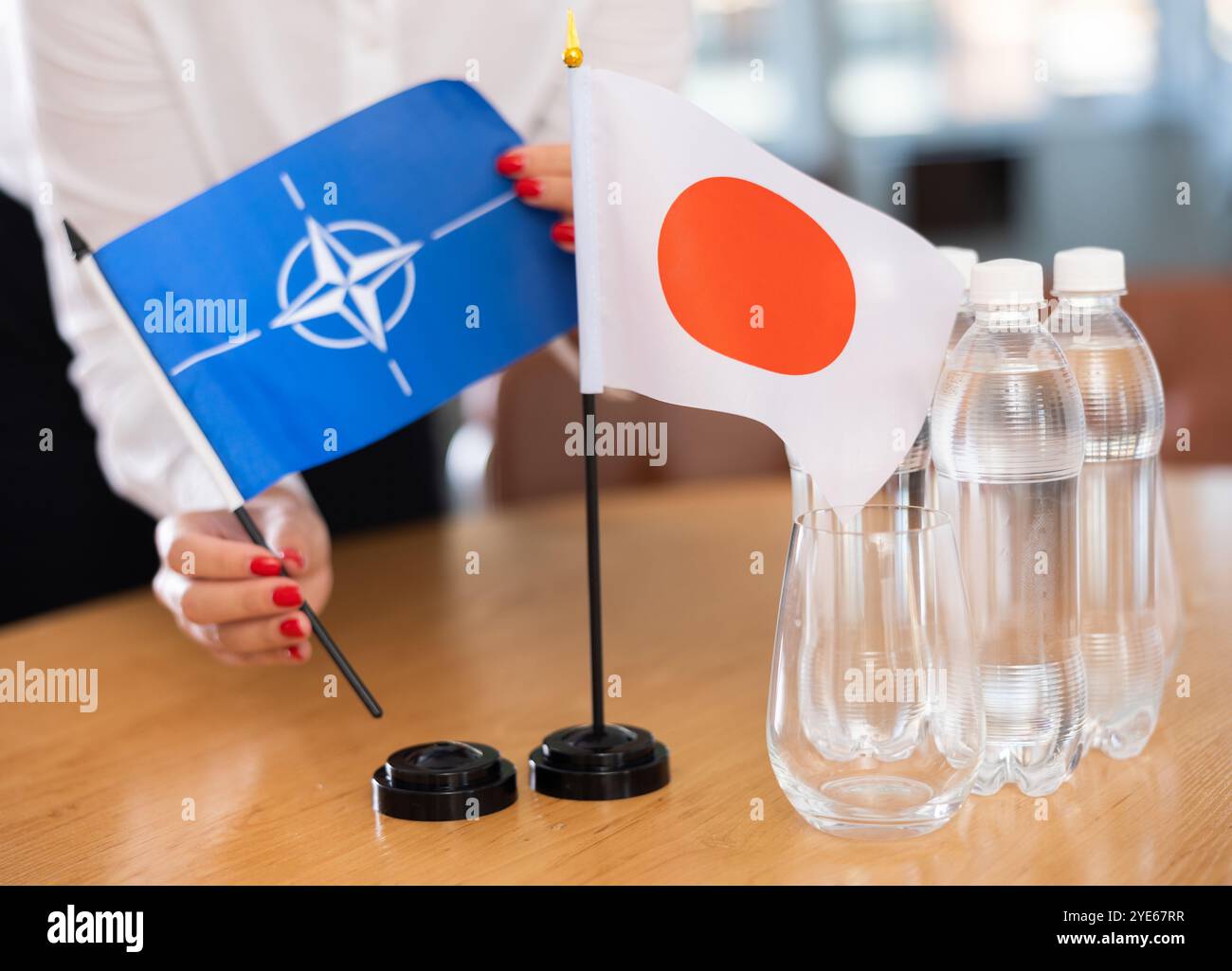 Nato flags room hi-res stock photography and images - Alamy