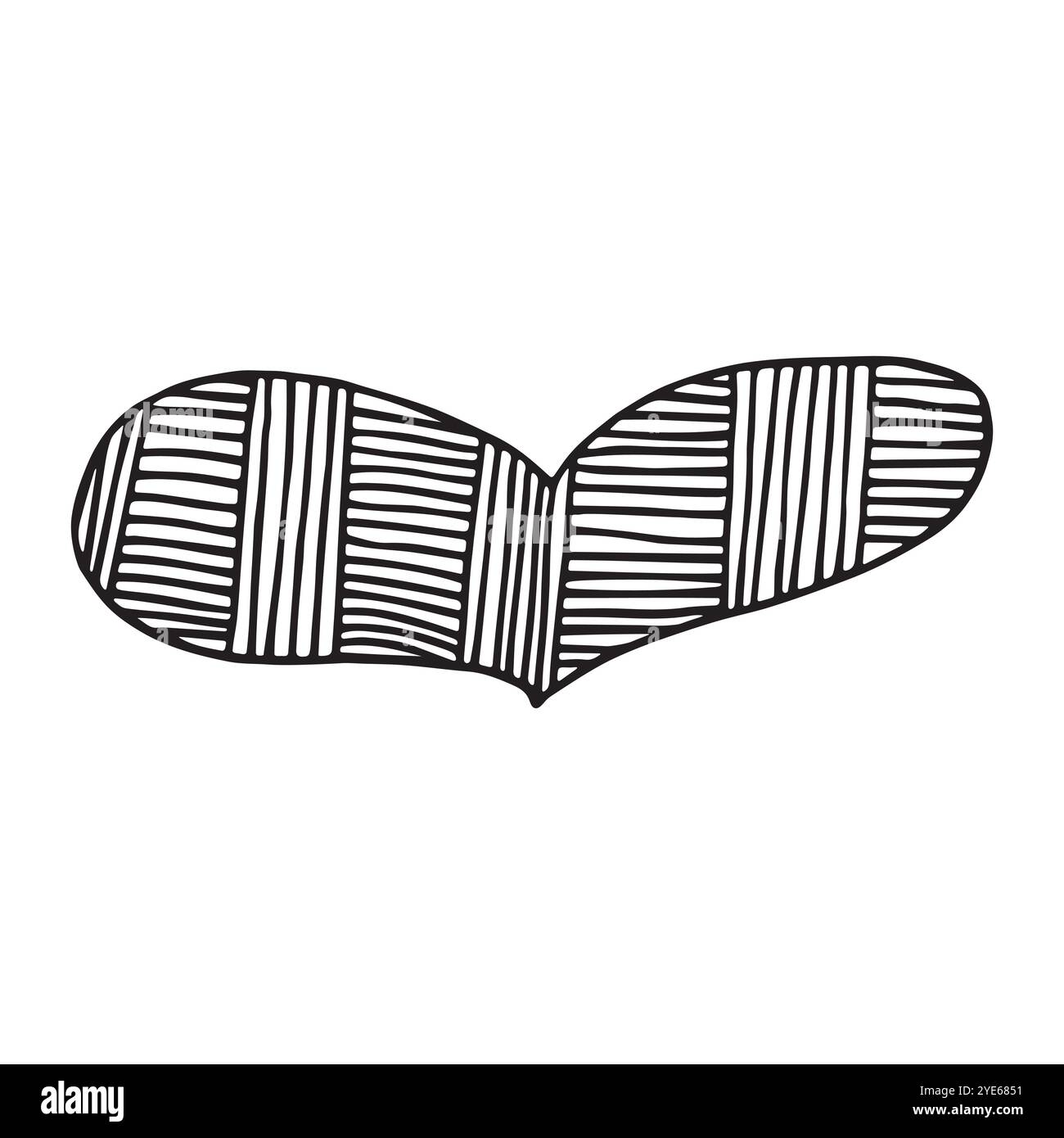 Thick Geometric Heart Icon Decorated with Horizontal and Vertical ...