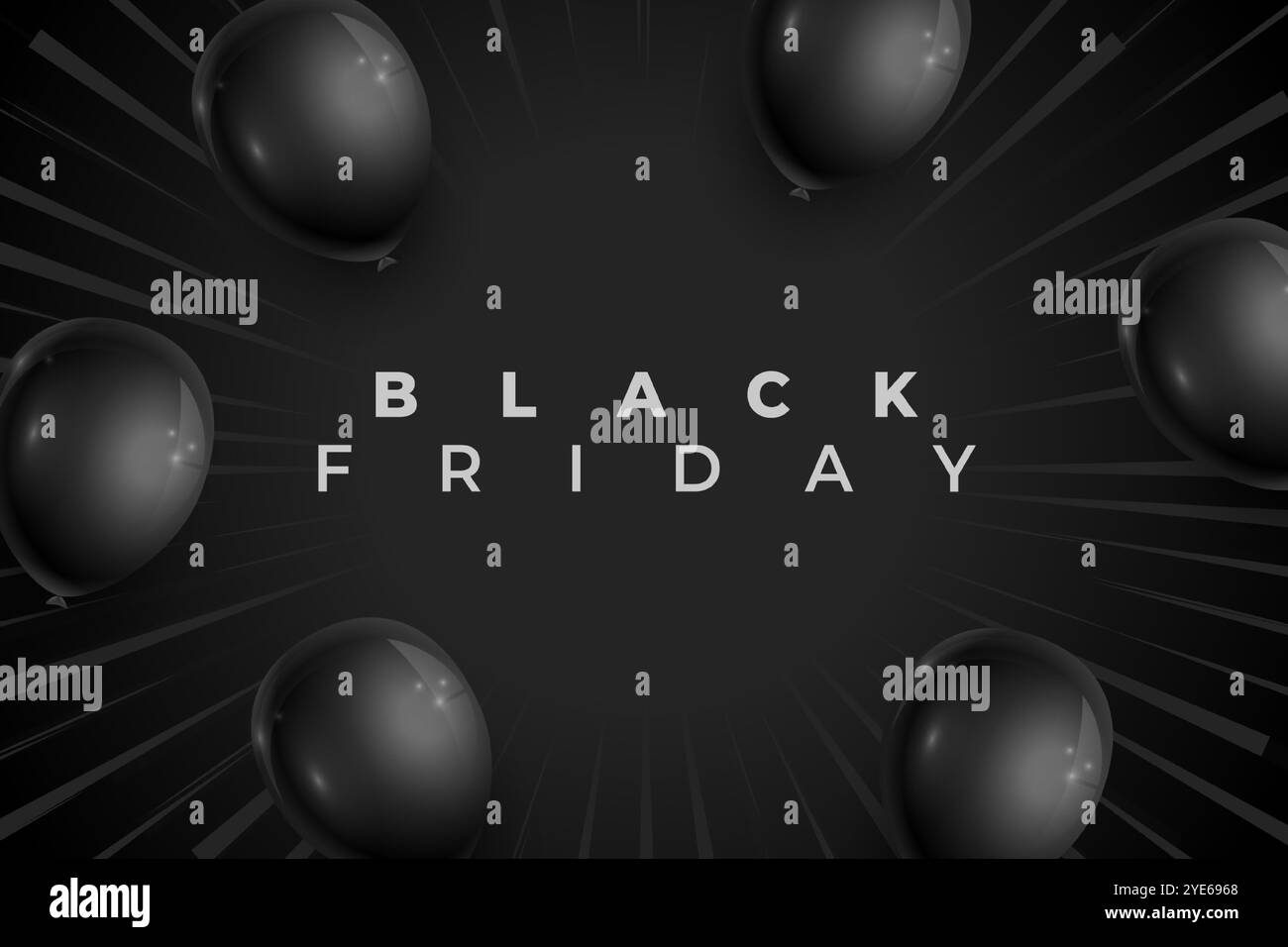black friday holiday sale offer background with realistic balloon design vector Stock Vector ...