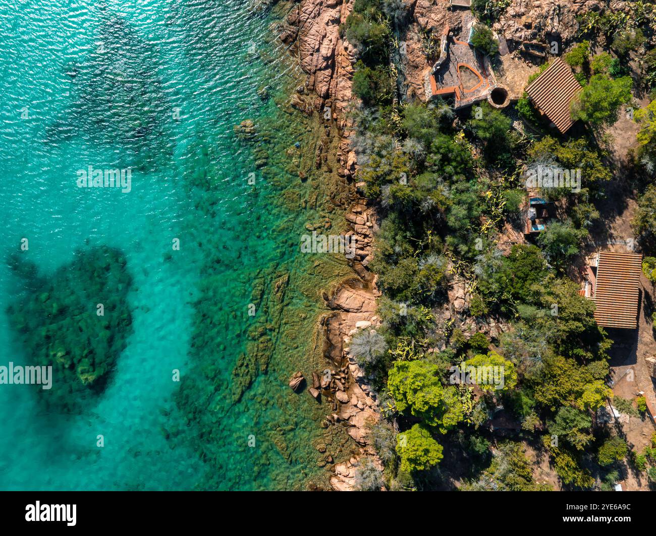 Aerial View of Sardinia's Turquoise Waters and Rugged Shoreline Stock ...