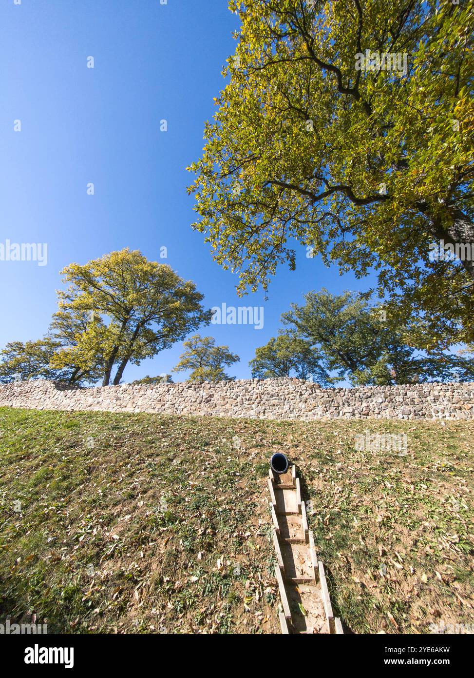 Autumn view of Late antique Roman fortified settlement Tsari Mali grad ...