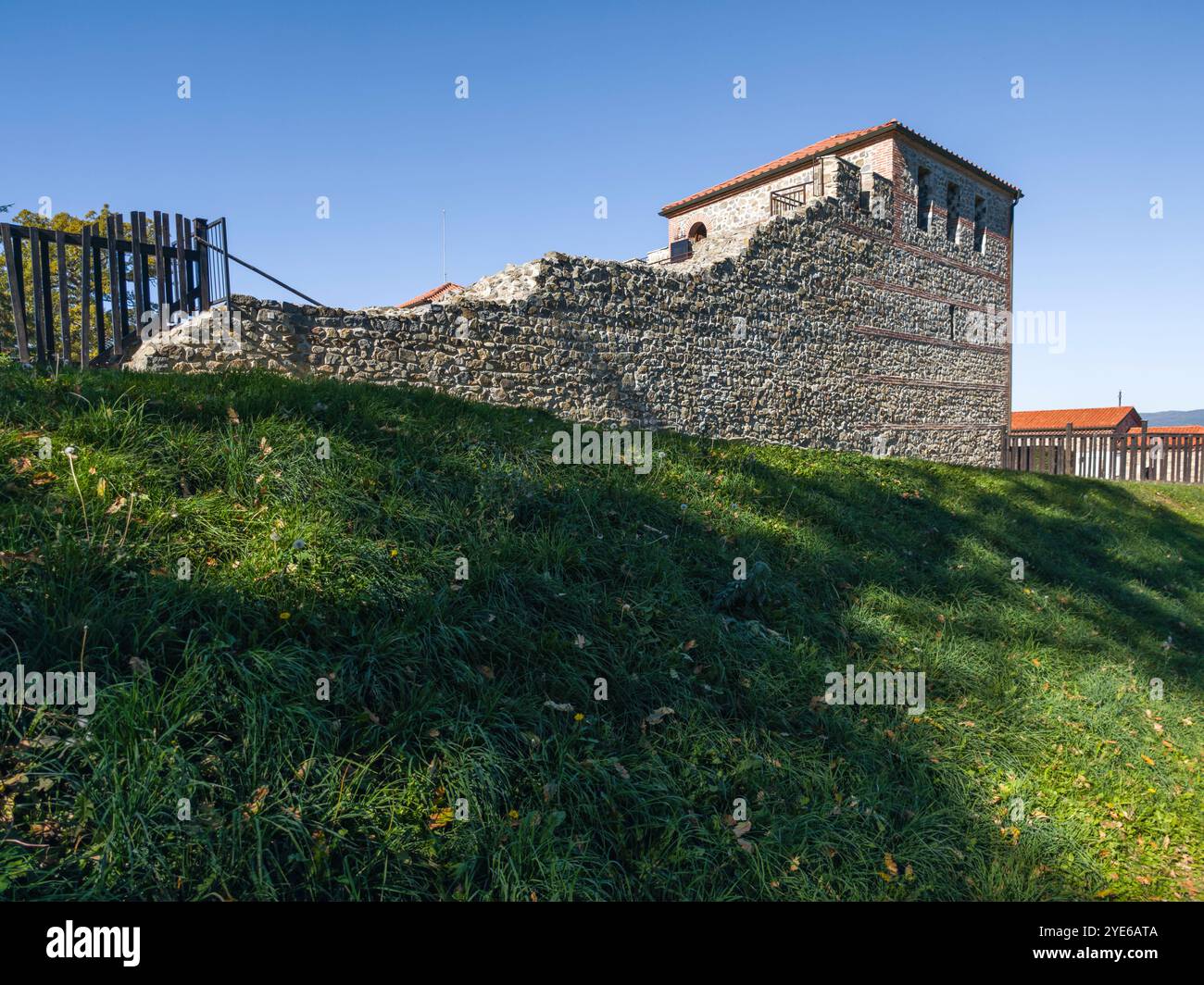 Autumn view of Late antique Roman fortified settlement Tsari Mali grad ...