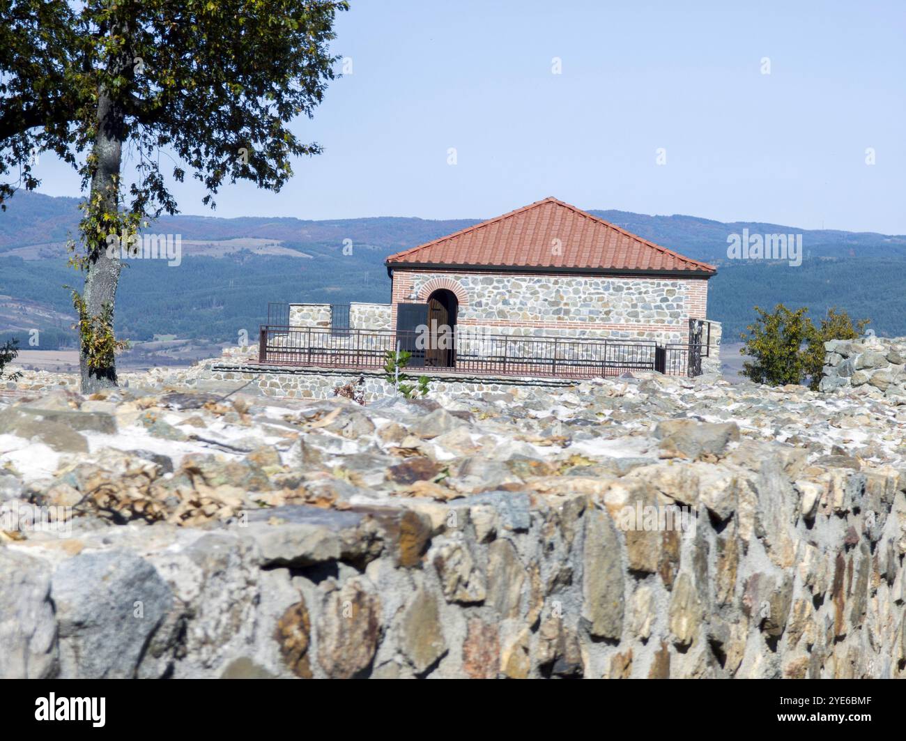 Autumn view of Late antique Roman fortified settlement Tsari Mali grad ...