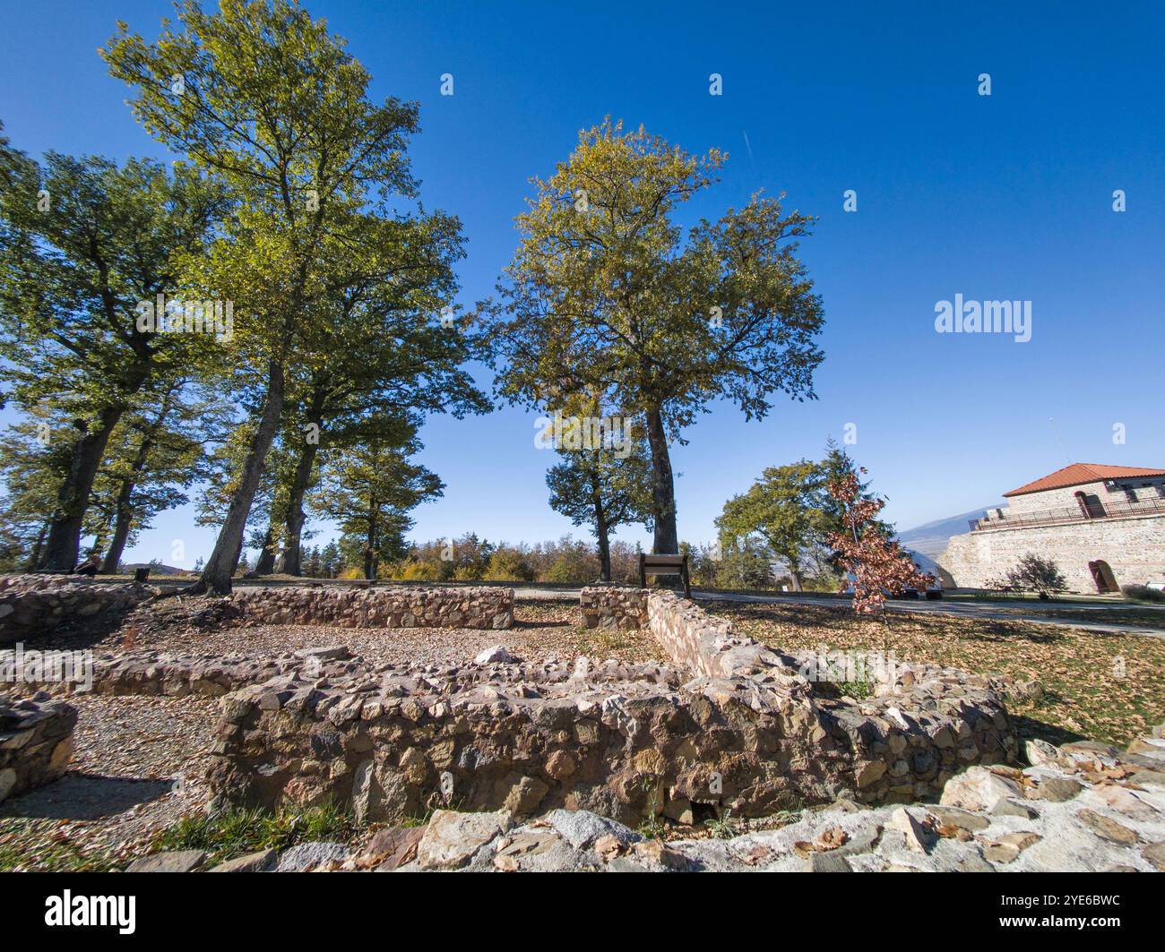 Autumn view of Late antique Roman fortified settlement Tsari Mali grad ...