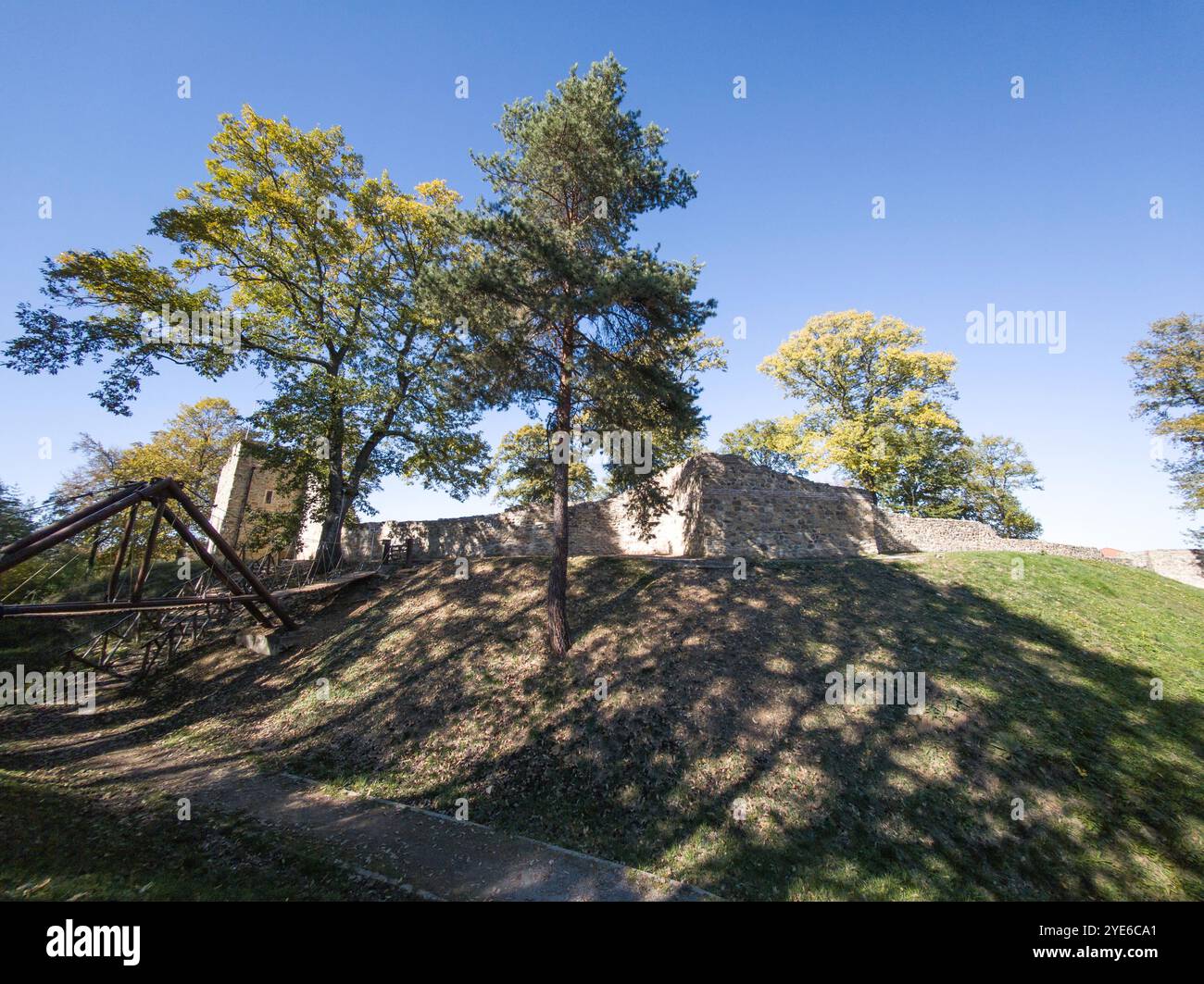 Autumn view of Late antique Roman fortified settlement Tsari Mali grad ...