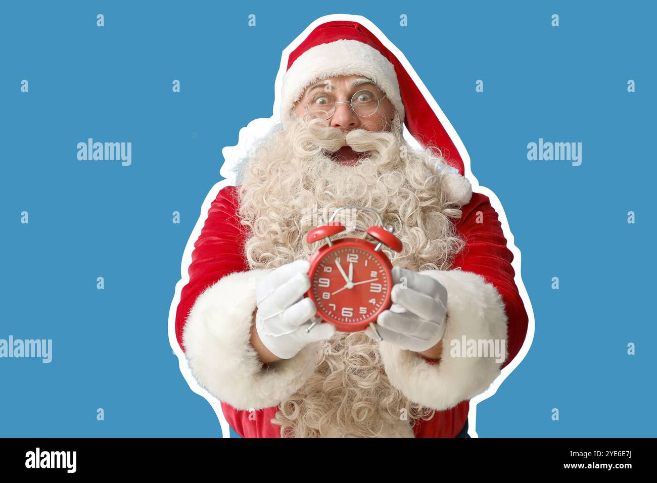 Shocked santa claus alarm hi-res stock photography and images - Alamy