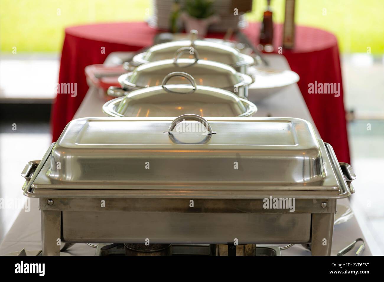 Traditional Brazilian system of serving food in a self-service buffet ...