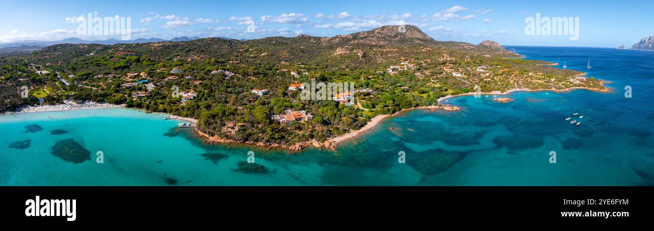 Aerial View of Sardinia's Turquoise Coastline and Rolling Hills Stock ...