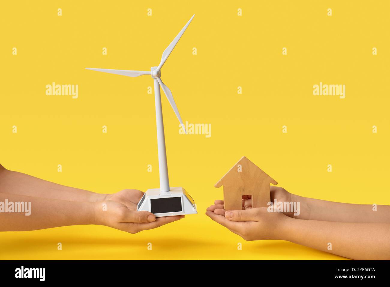 Female hands wind turbine hi-res stock photography and images - Alamy