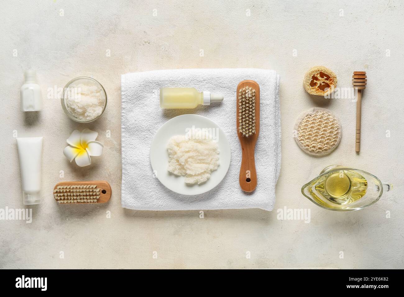 Composition with natural body scrub, cosmetic products and bath ...