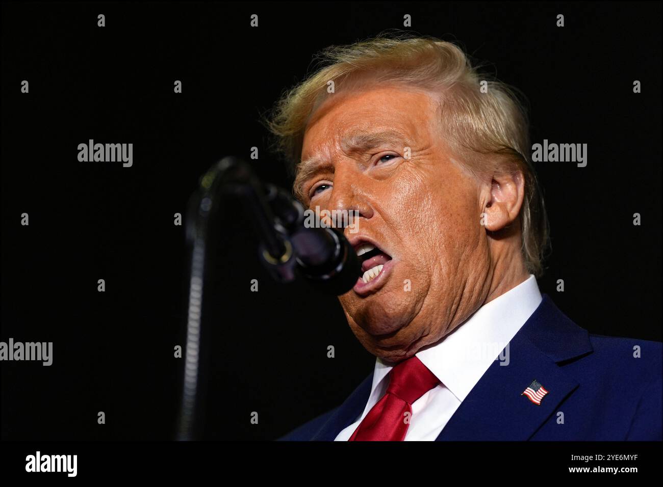 Republican presidential nominee former President Donald Trump speaks at ...