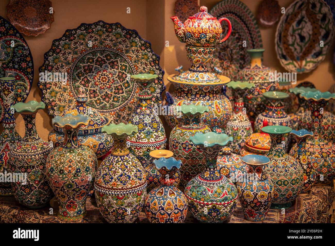 Beautiful traditional Uighur pottery sold in Urumqi International Grand ...