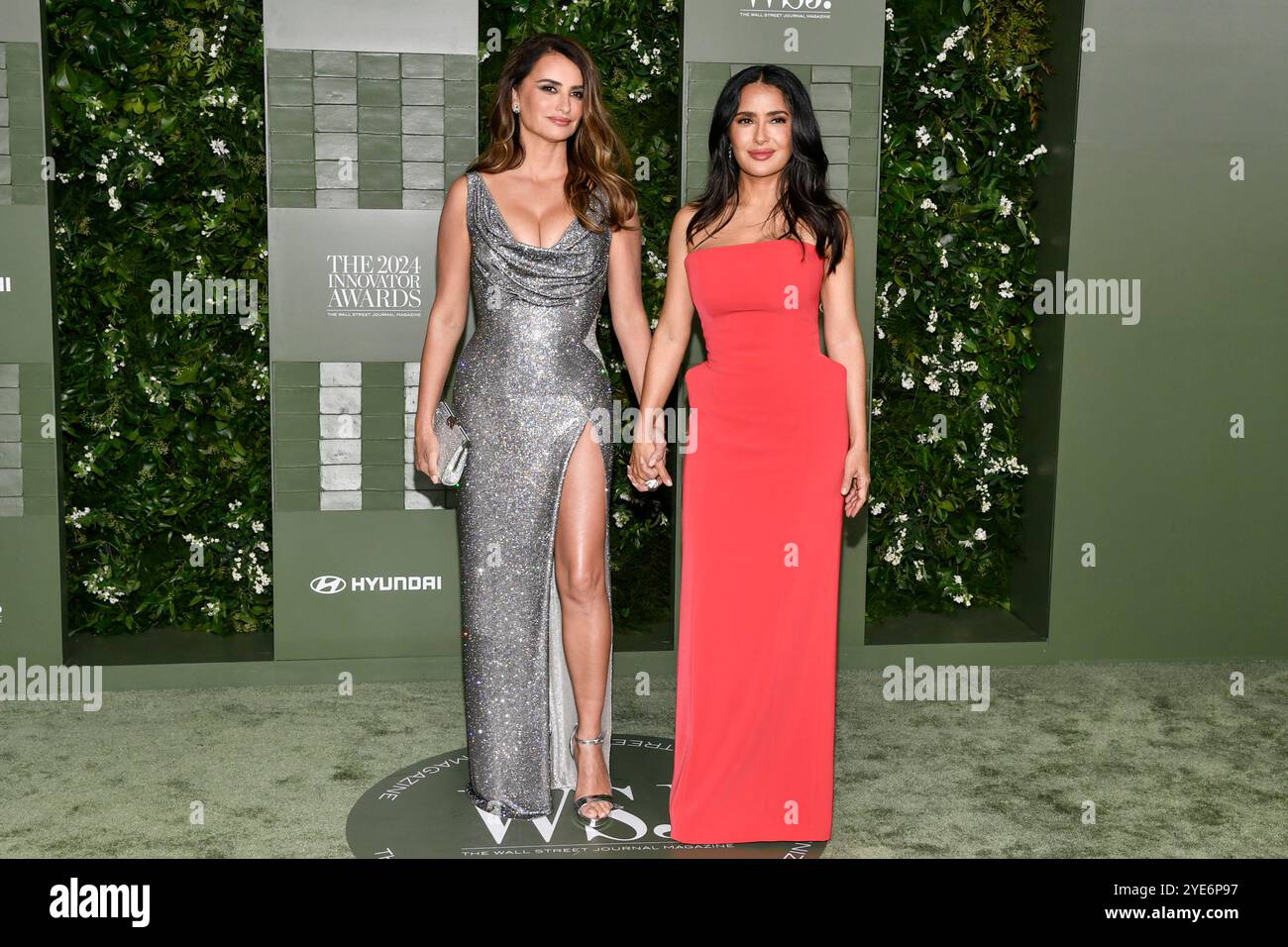 Penelope Cruz, left, and Salma Hayek Pinault attend the WSJ. Magazine Innovators Awards at the ...