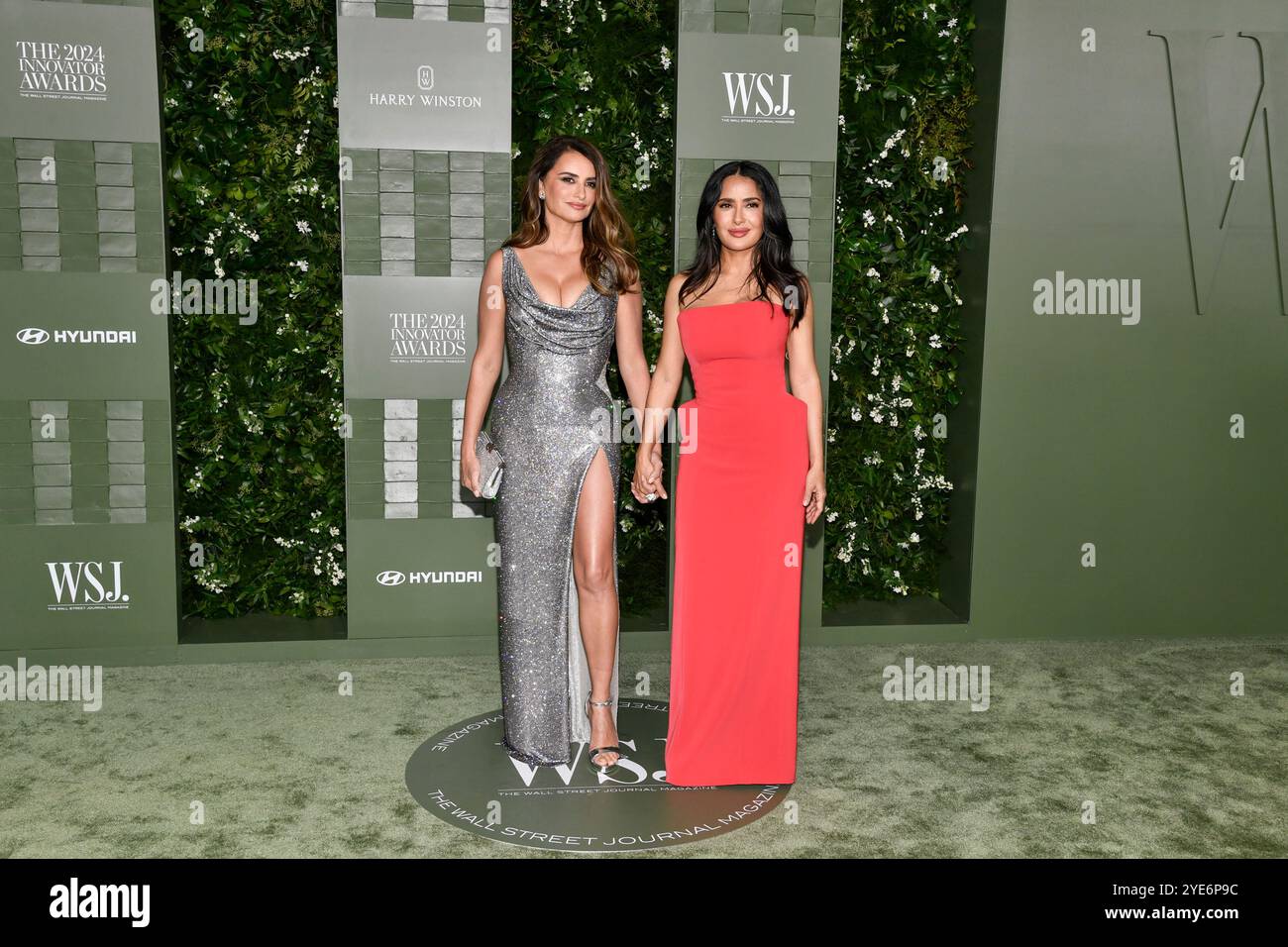 Penelope Cruz, left, and Salma Hayek Pinault attend the WSJ. Magazine Innovators Awards at the ...