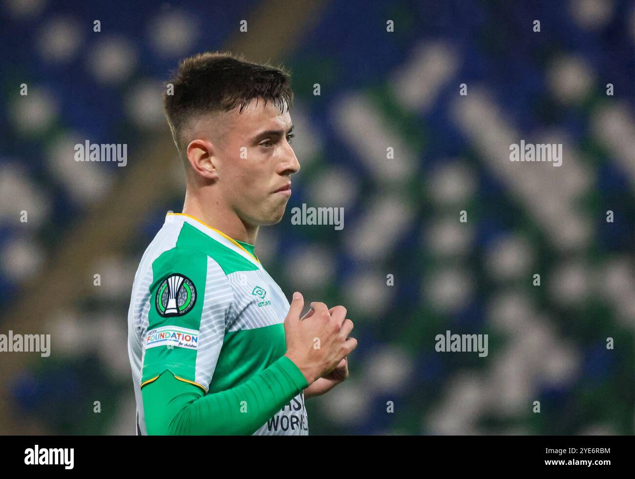 Windsor Park, Belfast, Northern Ireland, UK. 24 Oct 2024. UEFA Europa ...