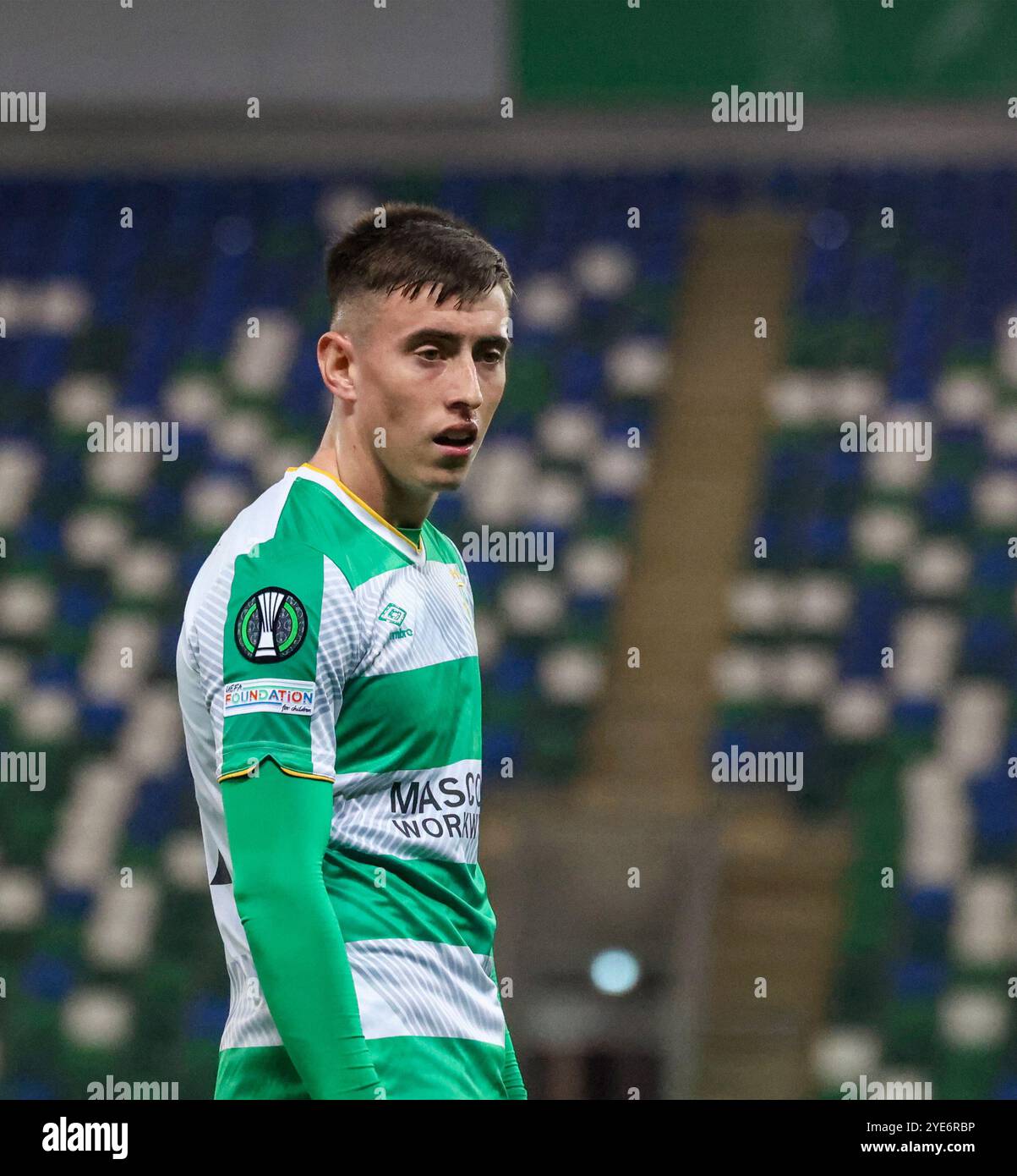 Windsor Park, Belfast, Northern Ireland, UK. 24 Oct 2024. UEFA Europa ...