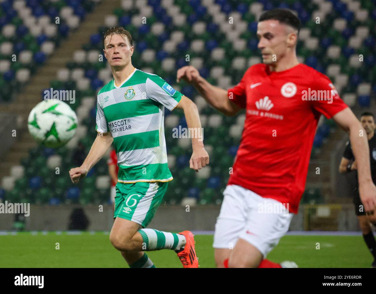 Windsor Park, Belfast, Northern Ireland, UK. 24 Oct 2024. UEFA Europa ...