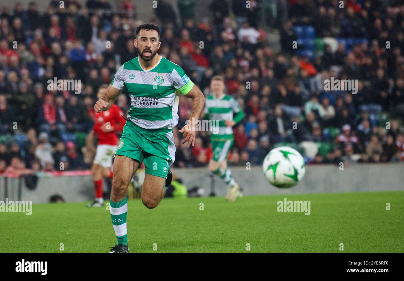 Windsor Park, Belfast, Northern Ireland, UK. 24 Oct 2024. UEFA Europa ...