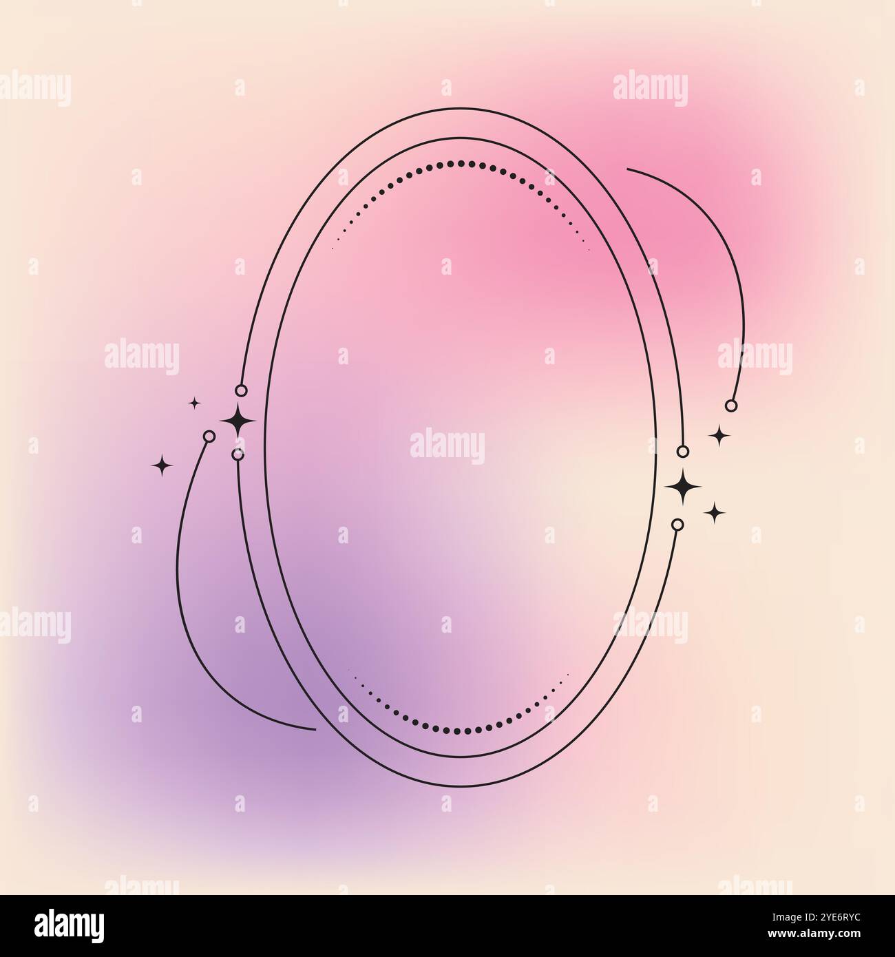 Flat design minimalist linear frame with fluid pastel gradient Stock ...