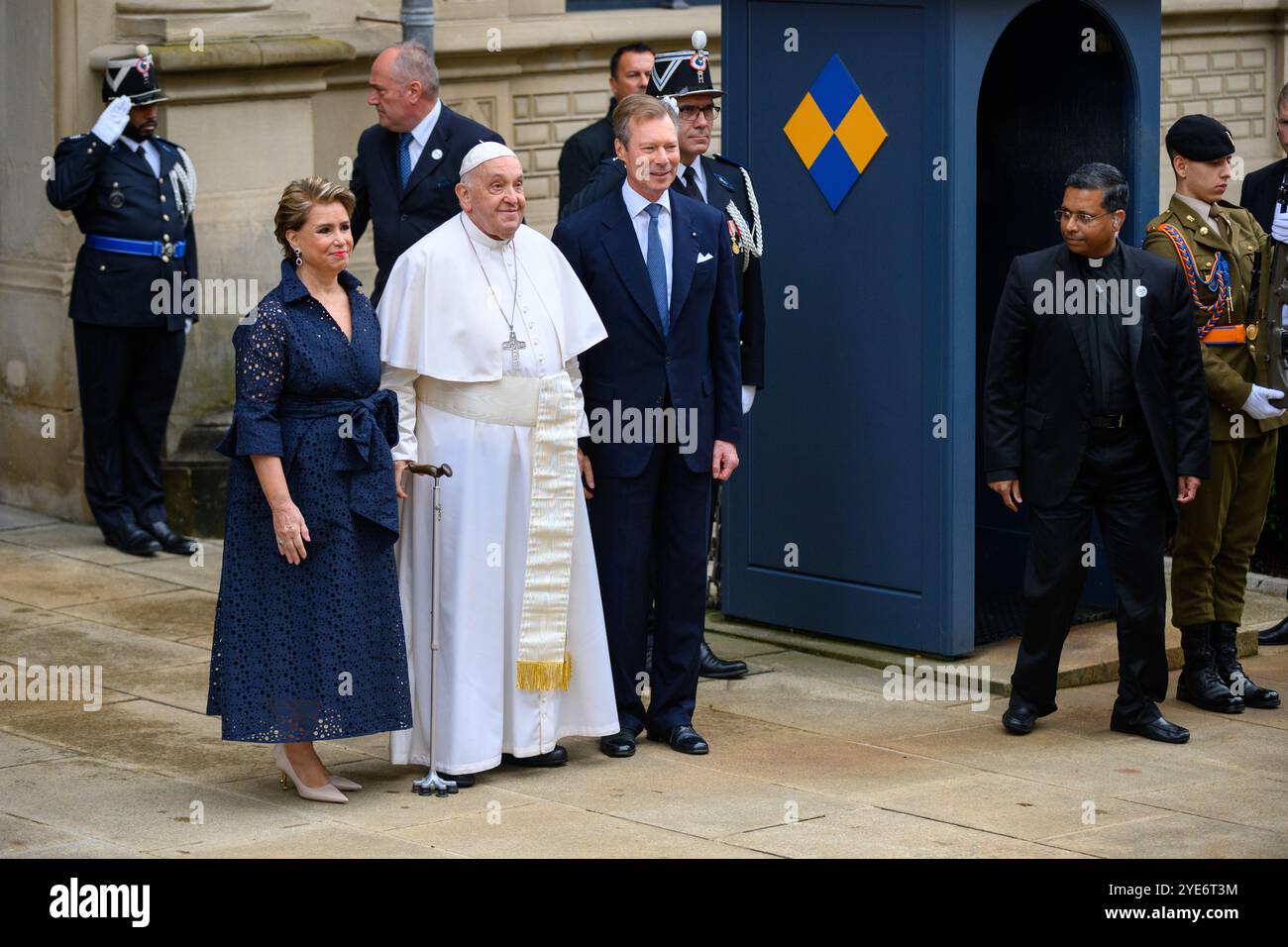 Grand Duke Henri and Grand Duchess Maria Teresa of Luxembourg welcome ...