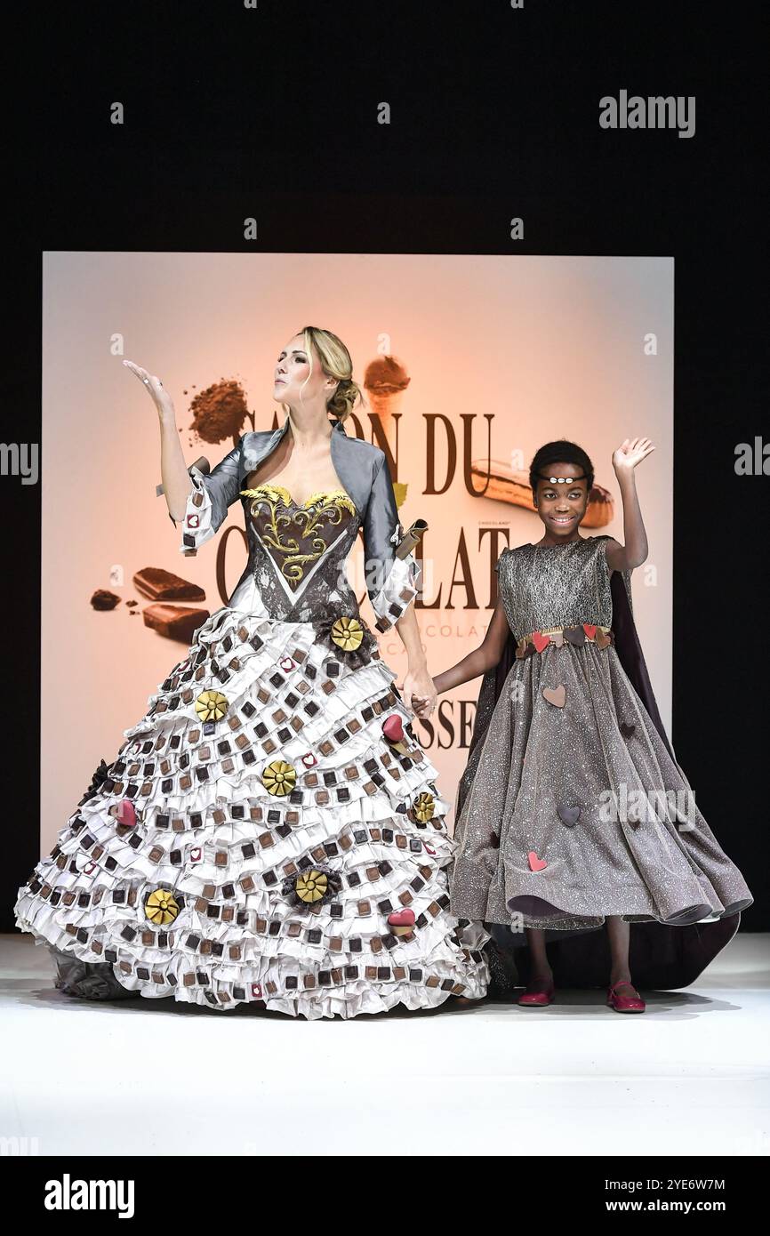 Paris, France. 29th Oct, 2024. French journalist Sandy Heribert walks ...
