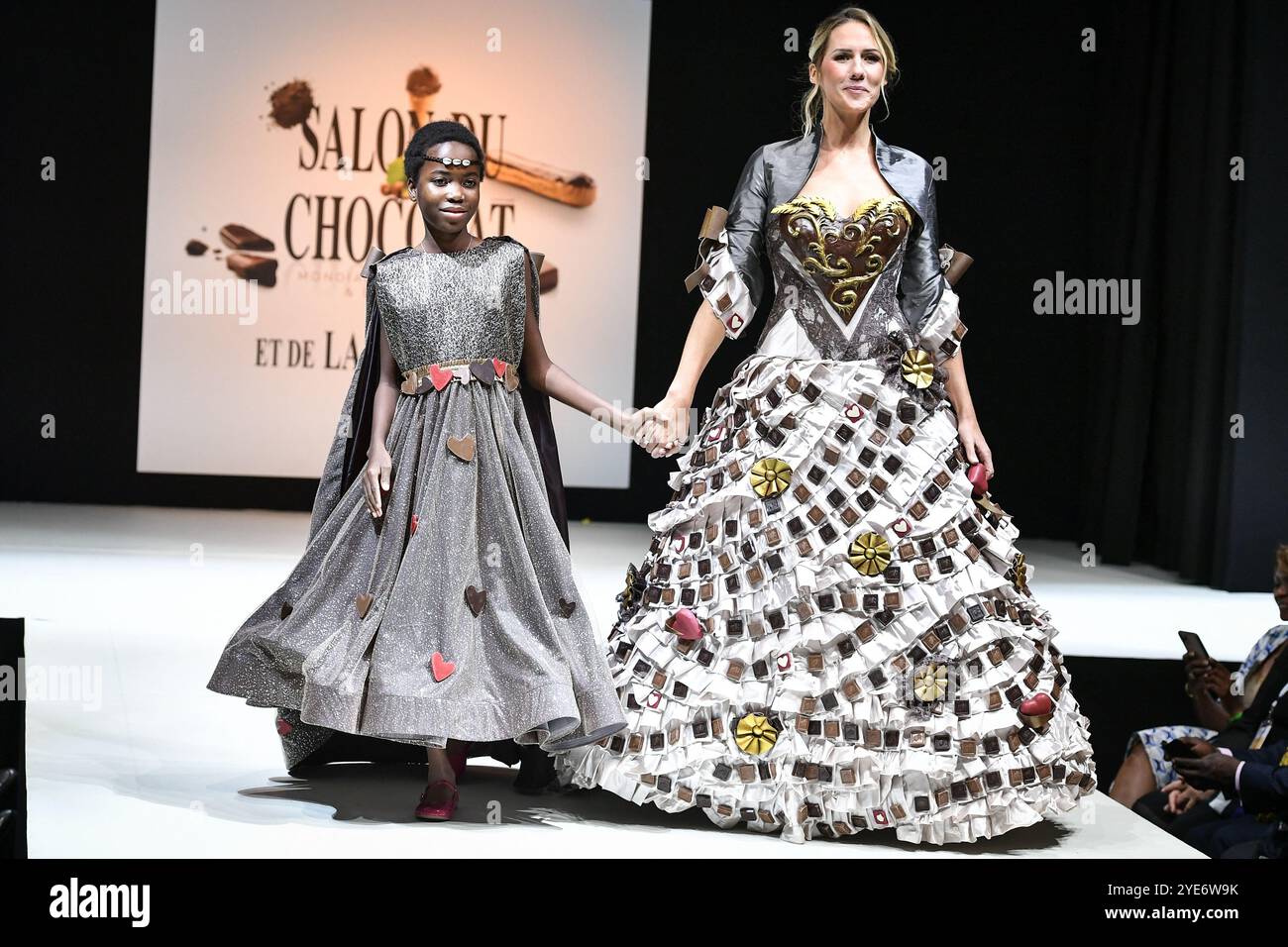 Paris, France. 29th Oct, 2024. French journalist Sandy Heribert walks ...