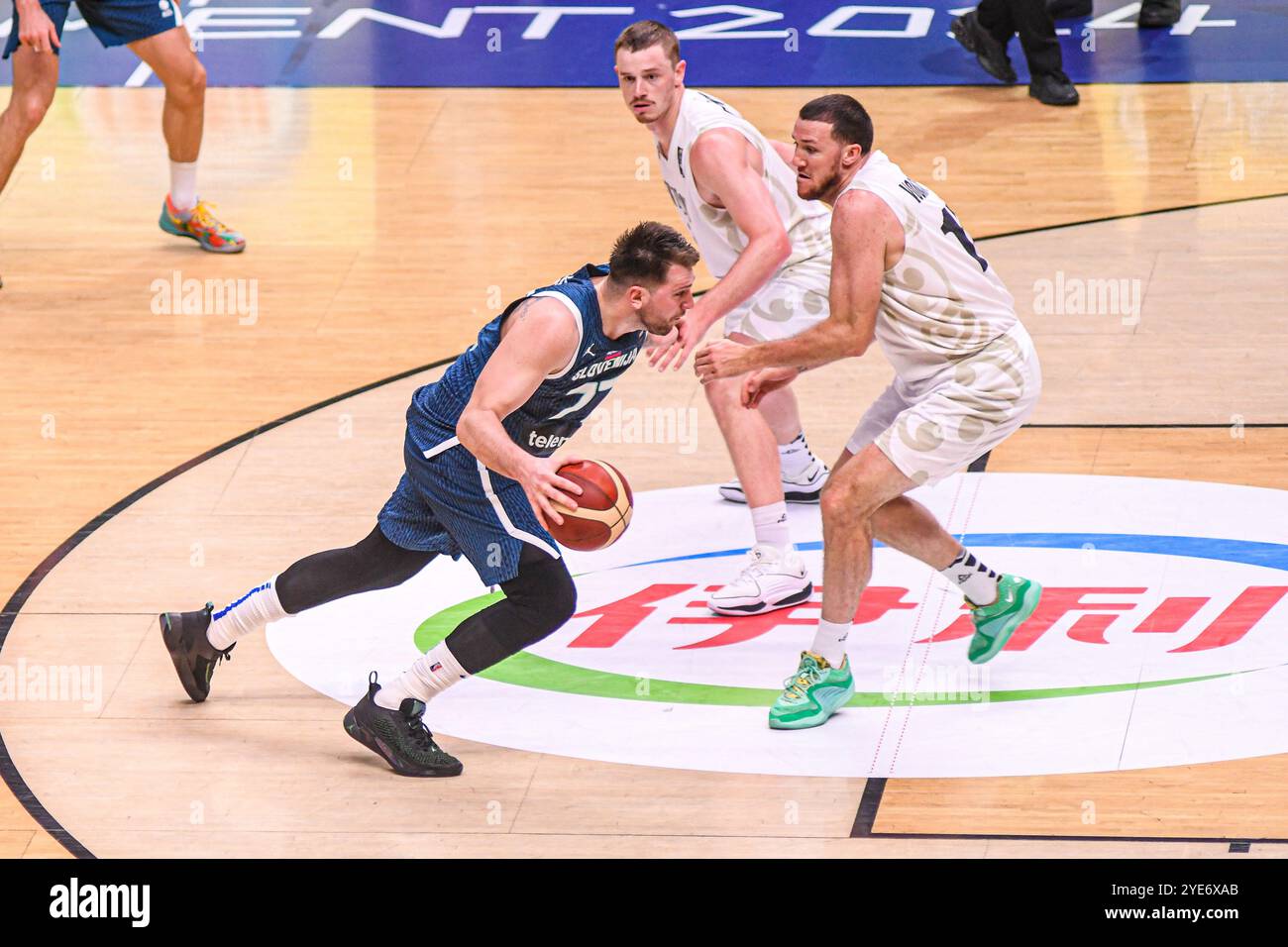 Luka Doncic (Slovenia) guarded by Thomas James Vodanovich (New Zealand ...