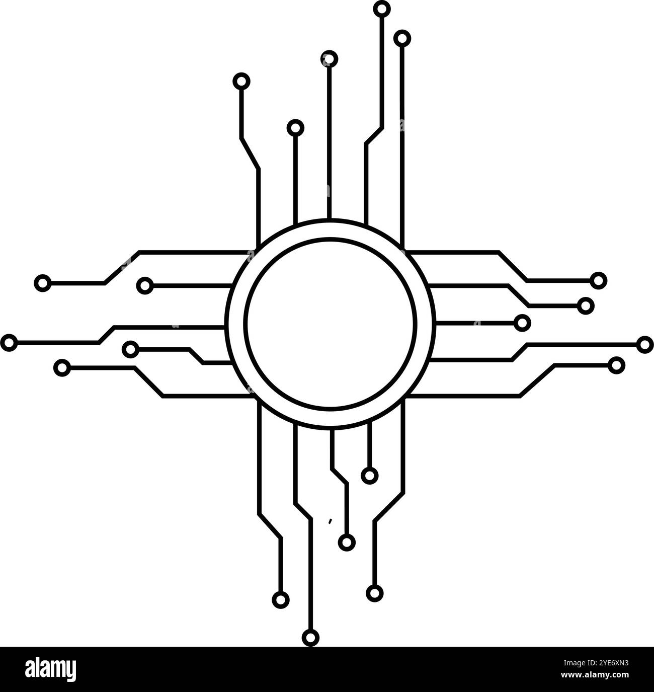 Simple circuit Cut Out Stock Images & Pictures - Alamy