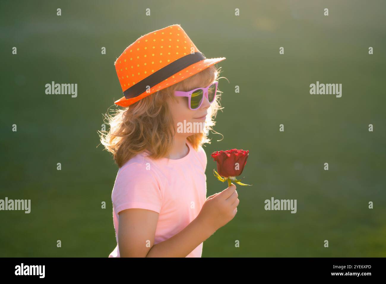 Portrait of dreaming child. Kids dreaming face. Kid dream concept. Cute ...