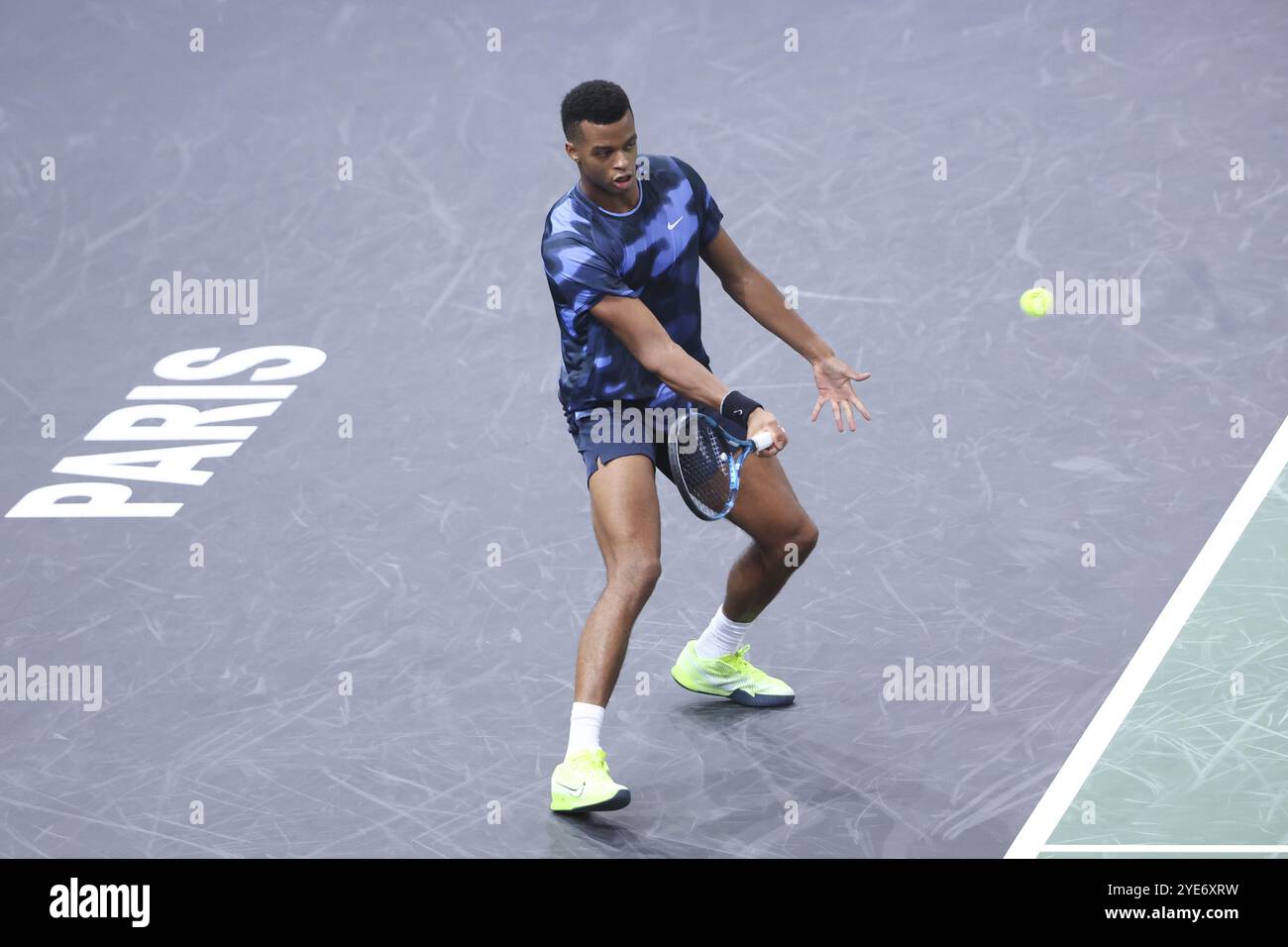 Giovanni Mpetshi Perricard of France during day 2 of the Rolex Paris Masters 2024, an ATP ...