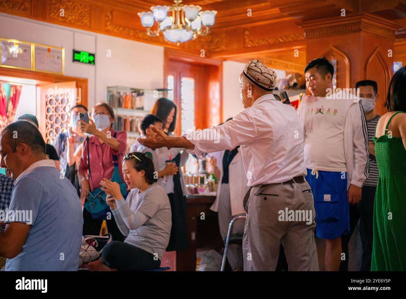 Kashgar, Xinjiang, China - JULY, 17, 2023: Uighur men playing ...