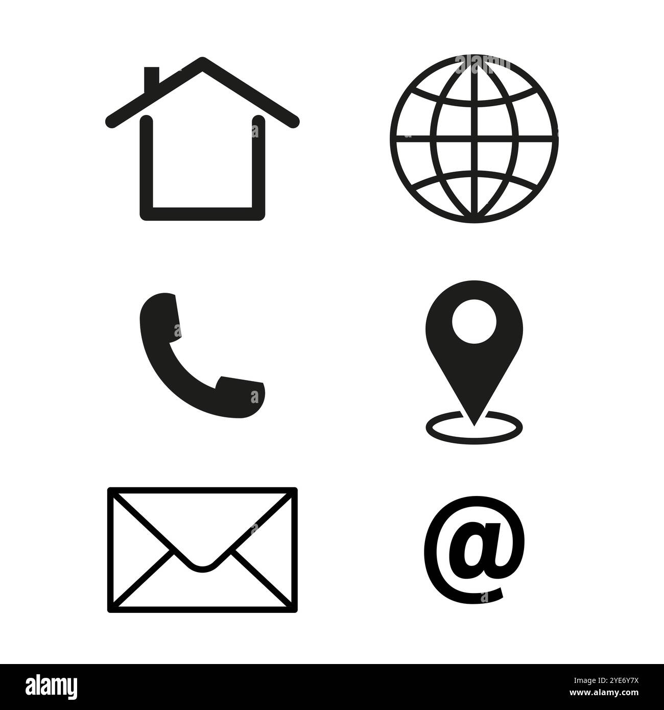 Contact icons. Phone location email. Communication icons vector. Social ...