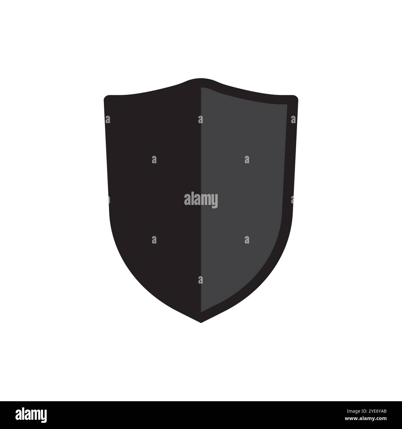 Dark shield icon. Black protection symbol. Security defense vector ...