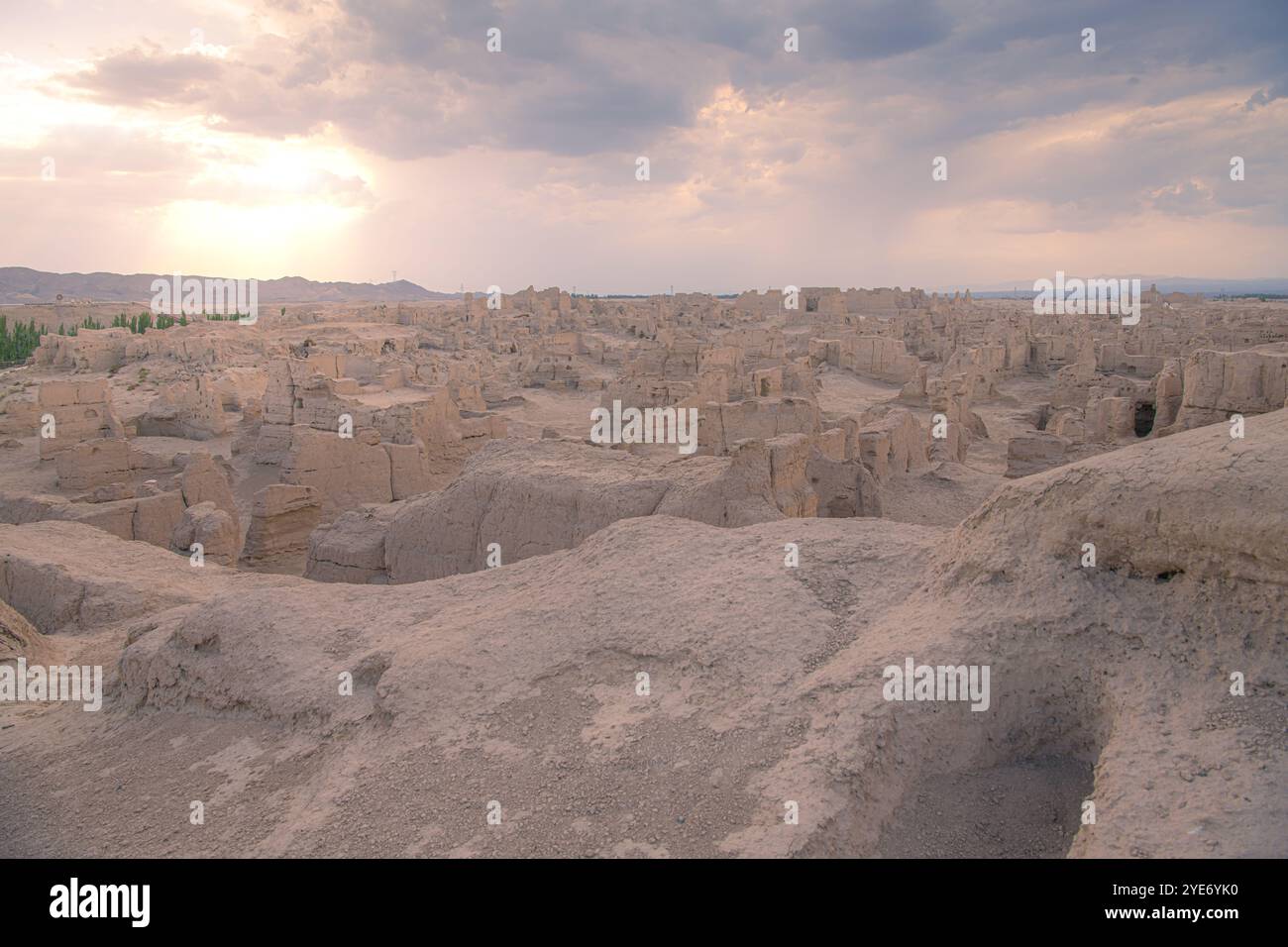 Ruins of Jiaohe Silk Road city, ancient capital of Turfan, Xinjiang ...
